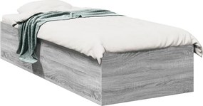 Rám postele šedý sonoma 100 x 200 cm kompozitní dřevo 3281054