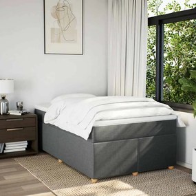Box spring postel s matrací tmavě šedá 120x190 cm textil 3285360