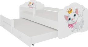 Dvojitá postel s bariérkou a matracemi CASIMO II CAT 160x80