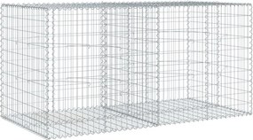 Gabionový koš s víkem 200 x 100 x 100 cm pozinkované železo 3295192
