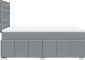 Box spring postel s matrací světle šedá 120x190 cm textil 3291621