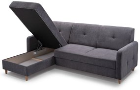 Casarredo - Komfort nábytek Rohová sedací souprava MIKOLA rozkládací s úložným prostorem, Hugo 1 | Umístění rohu: roh na levé straně