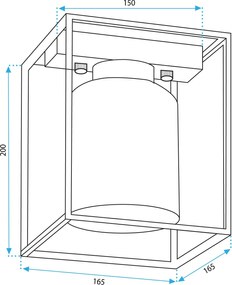 Toolight Toolight, stropní svítidlo 1xE27 APP1264-1C, černá-zlatá, OSW-06589