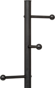 Věšák na kabáty BLACKMARBLE s 6 kovovými háčky, 173 cm