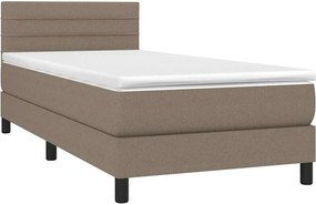 Box spring postel s matrací a LED taupe 90x190 cm textil 3133201