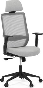 Ergonomická kancelářská židle AURELIE - šedá síťovina