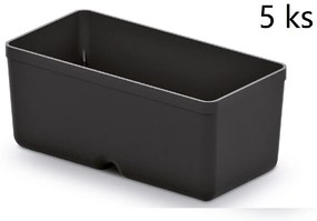 Kistenberg Sada 5 plastových boxů 110x55x55 mm UNITE BOX, černé