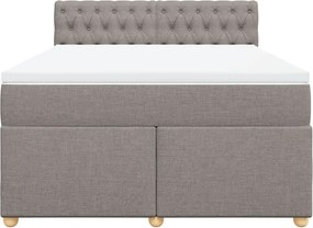 Box spring postel s matrací taupe 140x200 cm textil 3289014