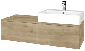 Dřevojas Koupelnová skříňka MODULE SZZ12 120 Varianta: N01 Bílá lesk / D08 Wenge / Pravé