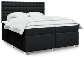 Box spring postel s matrací černá 200x200 cm textil 3292911