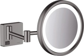 Hansgrohe AddStoris, kosmetické zrcadlo s LED osvětlením, kartáčovaný černý chrom, HAN-41790340
