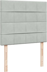 Box spring postel s matrací světle šedá 120x190 cm samet 3293158