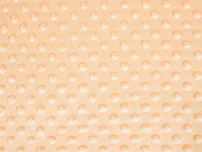 Biante Hřejivé ložní povlečení Minky 3D puntíky MKP-006 Světle meruňkové Prodloužené 140x220 a 70x90 cm