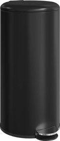 HOMCOM Koš na odpadky 30 l Pedálový koš na odpadky s víkem Pedálový vnitřní koš, funkce Soft-close 36 x 30 x 63,5 cm, černý