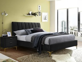 Signal Čalouněná postel MIRAGE VELVET 160 x 200 cm barva černá/ zlatá