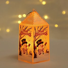 Vánoční LED dekorační lucerna, 9,5 cm, různé motivy na výběr Motiv: Sněhulák