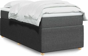 Box spring postel s matrací tmavě šedá 100 x 200 cm textil 3285547
