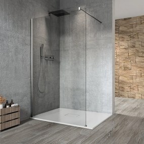 Gelco Sapho, VARIO WHITE jednodílná sprchová zástěna do prostoru, matné sklo, 800 mm, GX1480GX2215