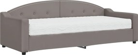 Válenda s matrací taupe 80 x 200 cm textil 3197510