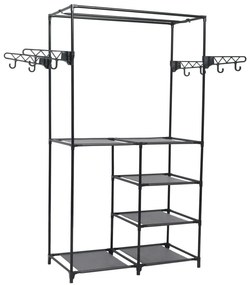 Stojan na oblečení ocel a netkaná textilie 87x44x158 cm černý 245744