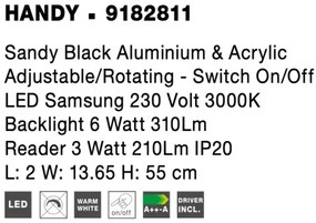Moderní nástěnné svítidlo Handy 2 bílé