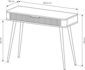 ALFASHOP LANTE černá toaletní stolek