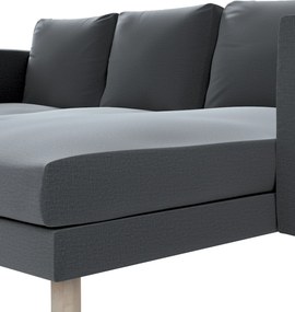 Potah na pohovku IKEA Norsborg 3-místná se šezlongem barva šedá látka sametová