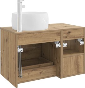 Sada koupelnového nábytku 2 ks Dub artisan Kompozitní dřevo 3403927