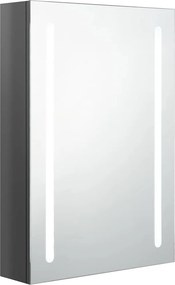 LED koupelnová skříňka se zrcadlem zářivě šedá 50 x 13 x 70 cm 326498