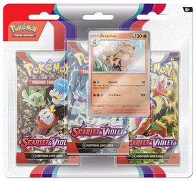 Pokémon Pokémon TCG: SV01 - Scarlet and Violet 3-Pack Blister Arcanine