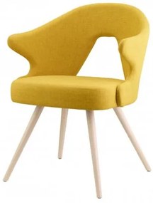 Scab Čalouněná židle YOU armchair Moření Scab FS-buk bělený HODNOTY čalounění Scab Fabric 27 - žlutá látka 2803