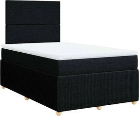 Box spring postel s matrací černá 120x200 cm textil 3294318