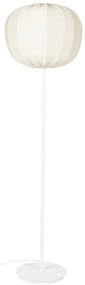 OnaDnes -20% White Label Bílá látková stojací lampa WLL Shem 160 cm