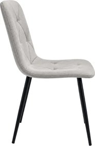 Šedá židle LIBRA PLATINUM GREY s černými nohami