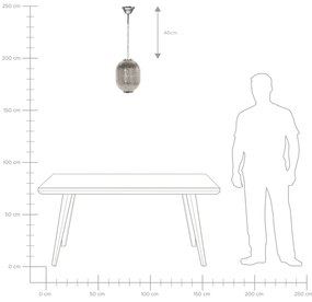 Závěsná niklová lampa MARINGA Beliani