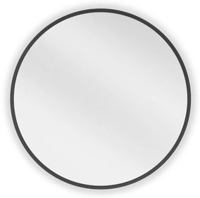 Mexen Loft, kulaté koupelnové zrcadlo 55 cm, barva rámu černá matná, 9850-055-055-000-70