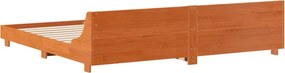 Postel bez matrace voskově hnědá 200 x 200 cm masivní borovice 3302269