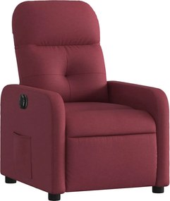 Elektrické polohovací křeslo vínové textil 3206780