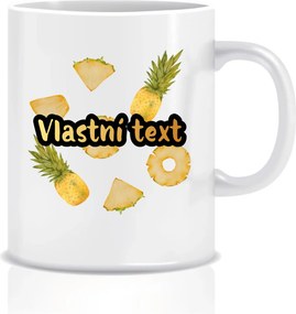 Personalizovaný klasický bílý keramický hrníček 300 ml s letním ovocem