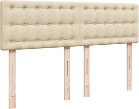 Box spring postel s matrací krémová 140x200 cm textil 3287498