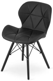 Jídelní židle EKO černé s černými nohami 4 ks