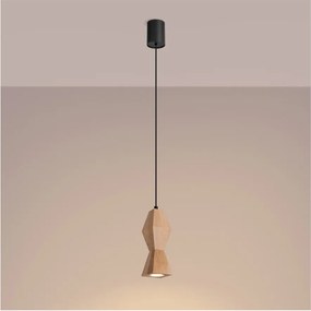Závěsné svítidlo z bukového dřeva v přírodní barvě ø 8 cm Cubo – Sollux