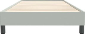 Postel Box Spring bez matrace Světle šedá 90x220 cm Samet 3315855