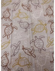 Bílo-hnědé bavlněné dětské povlečení na jednolůžko 140x200 cm Tortoise – Jerry Fabrics