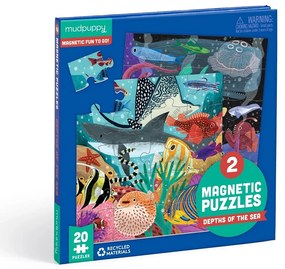 Mudpuppy Magnetické puzzle Hlubiny moří 2x20 dílků