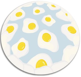 Kulatý vinylový domácí koberec Ztracená vejce