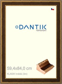 DANTIK rámeček 59,4x84 | KLASIK hnědá (Plexi Čiré)