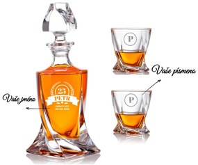 Dekorant Bohemia Crystal křišťálový whisky set s gravírováním DOKONALÝ 1+2