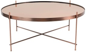 OnaDnes -20% Měděný skleněný konferenční stolek ZUIVER CUPID 82,5 cm
