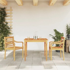 3dílný zahradní jídelní set masivní teakové dřevo,  3155976